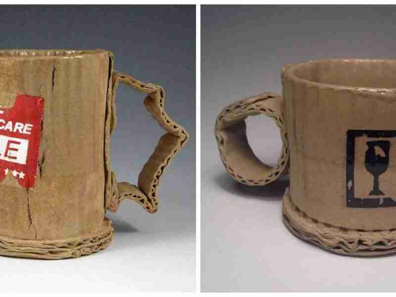 ¡No, no son de cartón! Este artista hace tazas con arcillas y luego les ...
