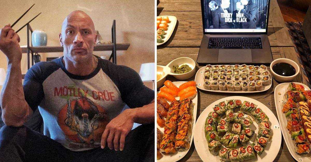 “La Roca” impacta con la gigantesca cantidad de sushi que puede comer ...